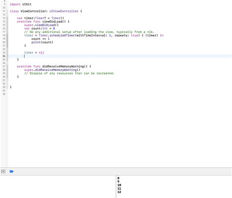 Swift What Happens To A Timer In Action If Its Referencing Counter