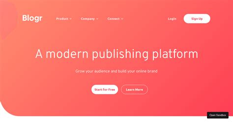 Blogr Landing Page Main Codesandbox
