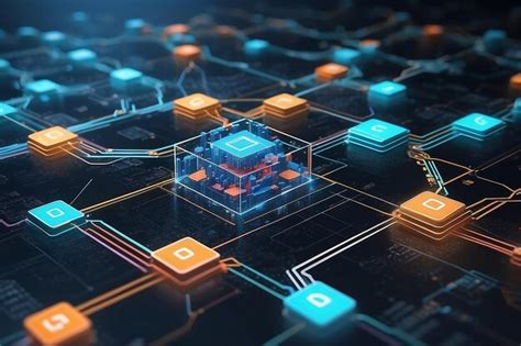 Premium Photo Block Chain Network And Programming Concept On