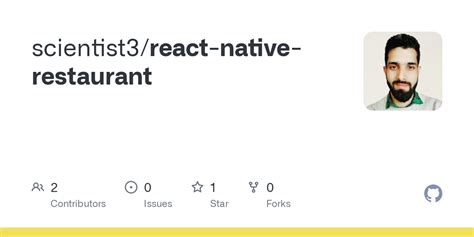 Github Scientist3react Native Restaurant