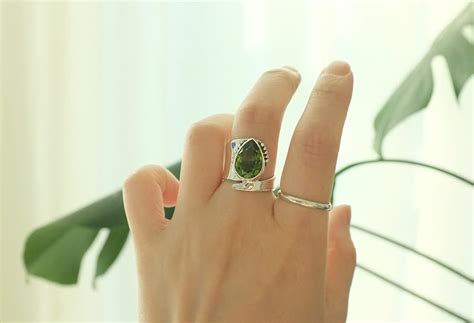 925실버 페리도트 감람석 원석 반지 후루츠패밀리