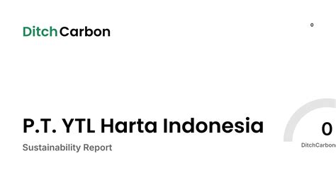 P T Ytl Harta Indonesia Sustainability Report Ditchcarbon