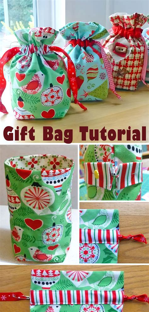 Drawstring Fabric T Bag Tutorial ~ Free