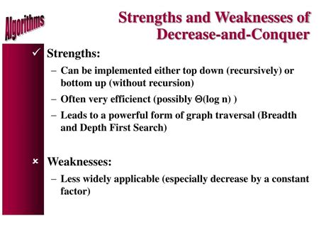 Ppt Theory Of Algorithms Decrease And Conquer Powerpoint Presentation Id 6898127