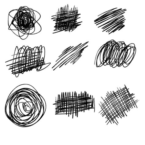 Line Drawing Sketch Pencil Scribble Set Of Strokes Scribble Drawing
