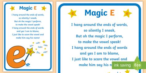 Magic E Display Poster Teacher Made