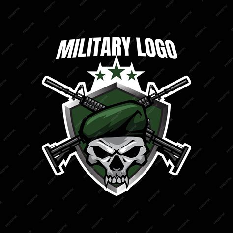 Diseño De Plantilla De Logotipo Militar Vector Premium