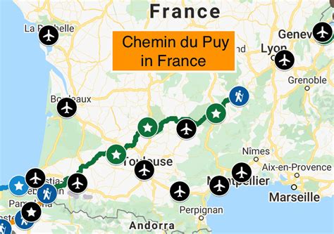 Le Chemin Du Puy Camino Route From France To Santiago