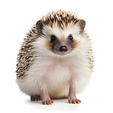 милый маленький ежик изолированный на белом фоне студия создан Иллюстрация штока