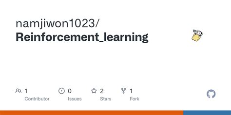 Github Namjiwon Reinforcement Learning