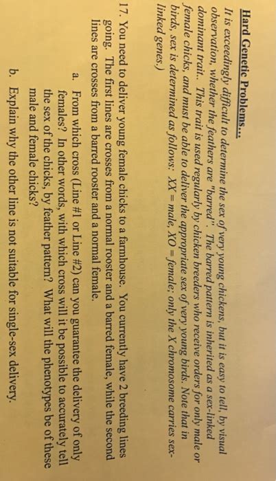 Solved It Is Exceedingly Difficult To Determine The Sex Of Chegg Com