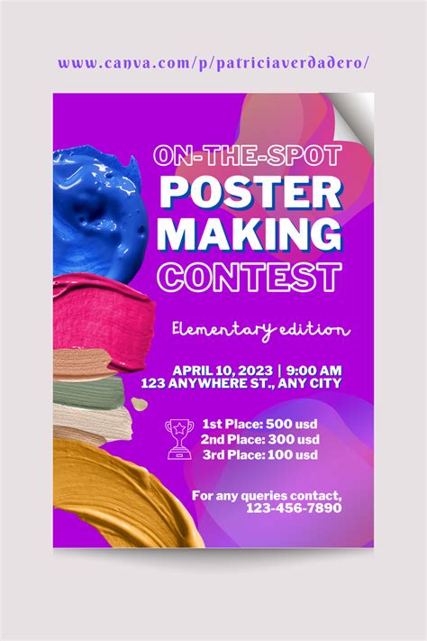 Canva Template Poster Making Contest Event School Poster Contest