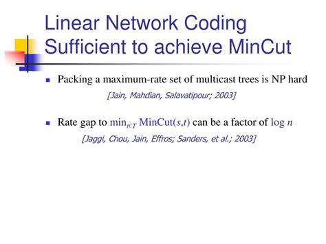 Ppt Network Coding For Multi Session Multicast Achieving Optimal Throughput Powerpoint