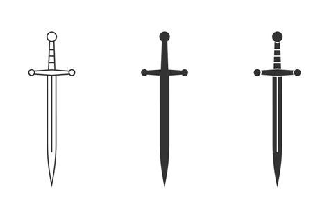 Sword Icon Simple Design Vector Illustration 42063504 Vector Art At