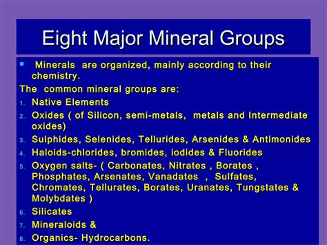 Uses Of Minerals Native Elements Part 1 Ppt