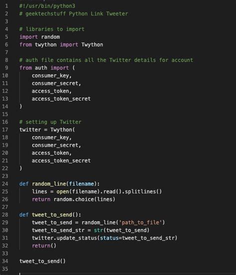 Autotweeting Weblinks Python Geektechstuff