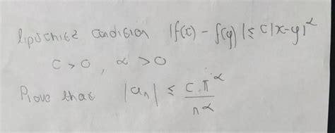 Solved Let F X Of Period 2π Which Satisfies The Lipschitz