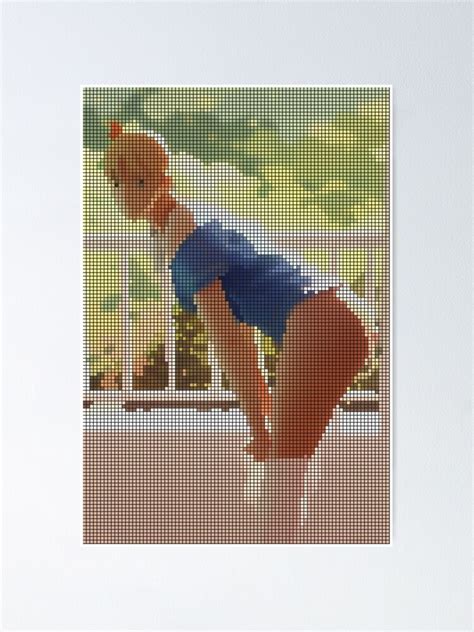 Sexy Anime Girl Pixel Bit Art Poster For Sale By PixelDripped Redbubble