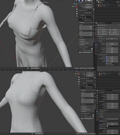 Cloth Sim Cloth Pushes Out From The Mesh Particles And Physics Simulations Blender Artists