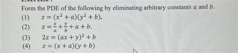 Solved Form The Pde Of The Following By Eliminating