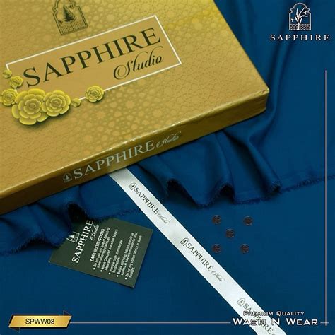 Sapphire Noble Wave Unstitched Wash And Wear Suit For Men Summer