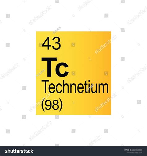 Technetium Chemical Element Mendeleev Periodic Table Stock Vector Royalty Free 2226170813