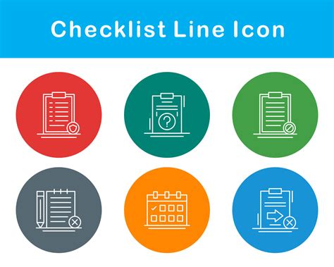Checklist Vector Icon Set Vector Art At Vecteezy