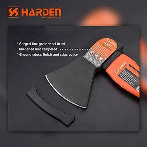 Harden 800g Fine Grain Steel Hand Axe For Splitting Wood And Notching