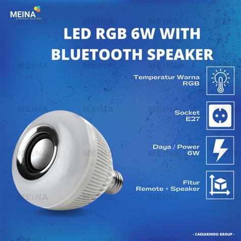 Jual Lampu Bohlam Led Bluetooth Speaker Musik Rgb Led Light Warna Warni Jakarta Barat Meina