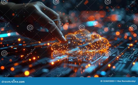 Data Science Ai And Cloud Data Concept Computer Programmer Stock