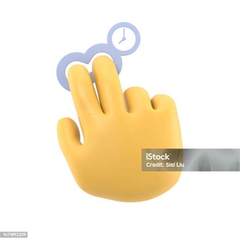 만화 제스처 아이콘 모형터치 스크린 제스처 라인 아이콘3d 그림 두 손 터치 버튼 만화 캐릭터 손3d 흰색 배경에 렌더링 3차원
