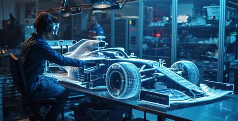 Premium Photo An Engineer Designing A F1 Car Using Augmented Reality