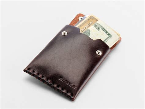 No 092 Leather Card Case With Snaps Dark Brown Billykirk