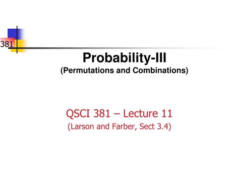 PPT Probability III Permutations And Combinations PowerPoint Presentation ID
