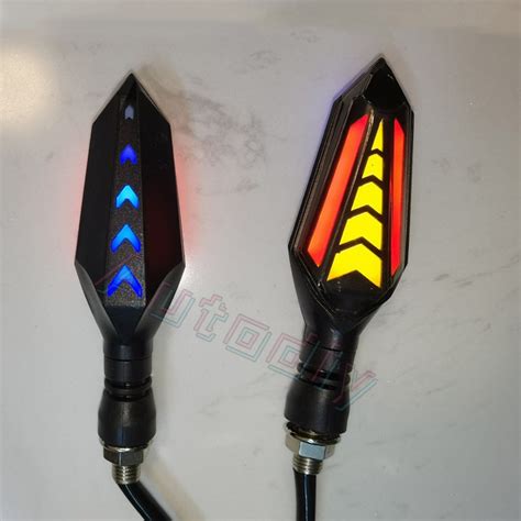 1 2pcs Led Signal Motorcycle Lampu Led Motor Led Turn Signal Lamp Sequential Flowing Indicator