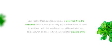 Your Healthy Meals Food Ordering Ios App Behance