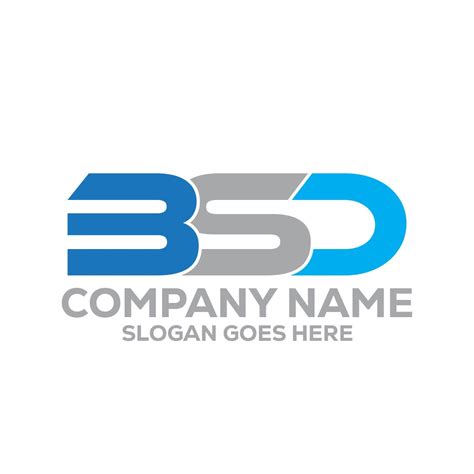 Initial Letter Bsd Logo Or Icon Design Vector Image Template Masterbundles