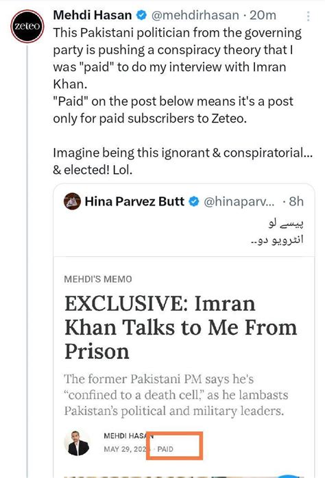 Hina Jis Lums Graduate First Ever Interaction With Mehdi Hasan R