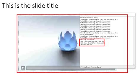 Powerpoint Desktop When You Tab To A Media Object In Slide Show It