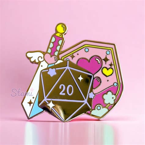 D20 Dice Paladin Pin Dungeon Master Enamel Pin Dungeons And Dragons