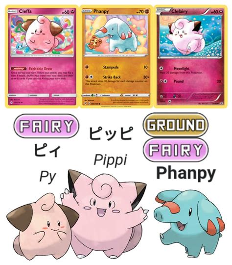 I Think Phanpy Should Be Fairy Type Because Its Name Ends With The Japanese Name For Cleffa And
