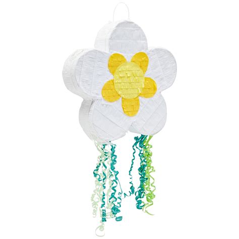 Small Pull String Daisy Pinata For Spring Flower Birthday Party