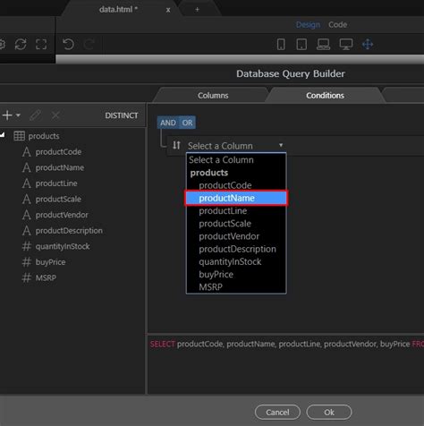 Wappler Documentation Filtering Database Query With A Text Input