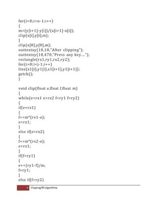 Graphics Point Clipping C Program DOCX
