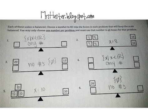 Mrs Hester S Classroom Solving In One Variable