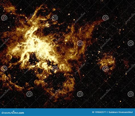 Gold Galaxy Background. Golden Galaxy in the Universe Stock ...