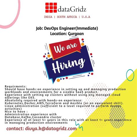 datagridz on linkedin devopsengineer engineer devops job experience