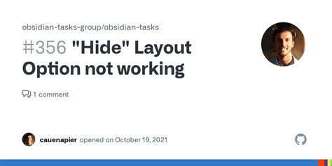 Hide Layout Option Not Working · Issue 356 · Obsidian Tasks Group