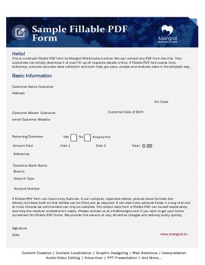 Fillable Online Sample Fillable PDF Form Fax Email Print PdfFiller