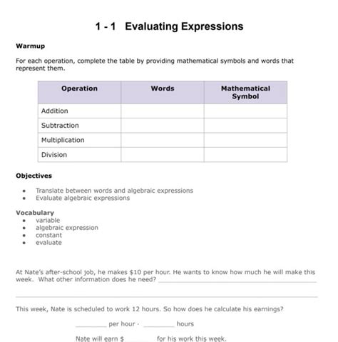 Evaluating Expressions Full Lesson By Wendy Kramer Tpt